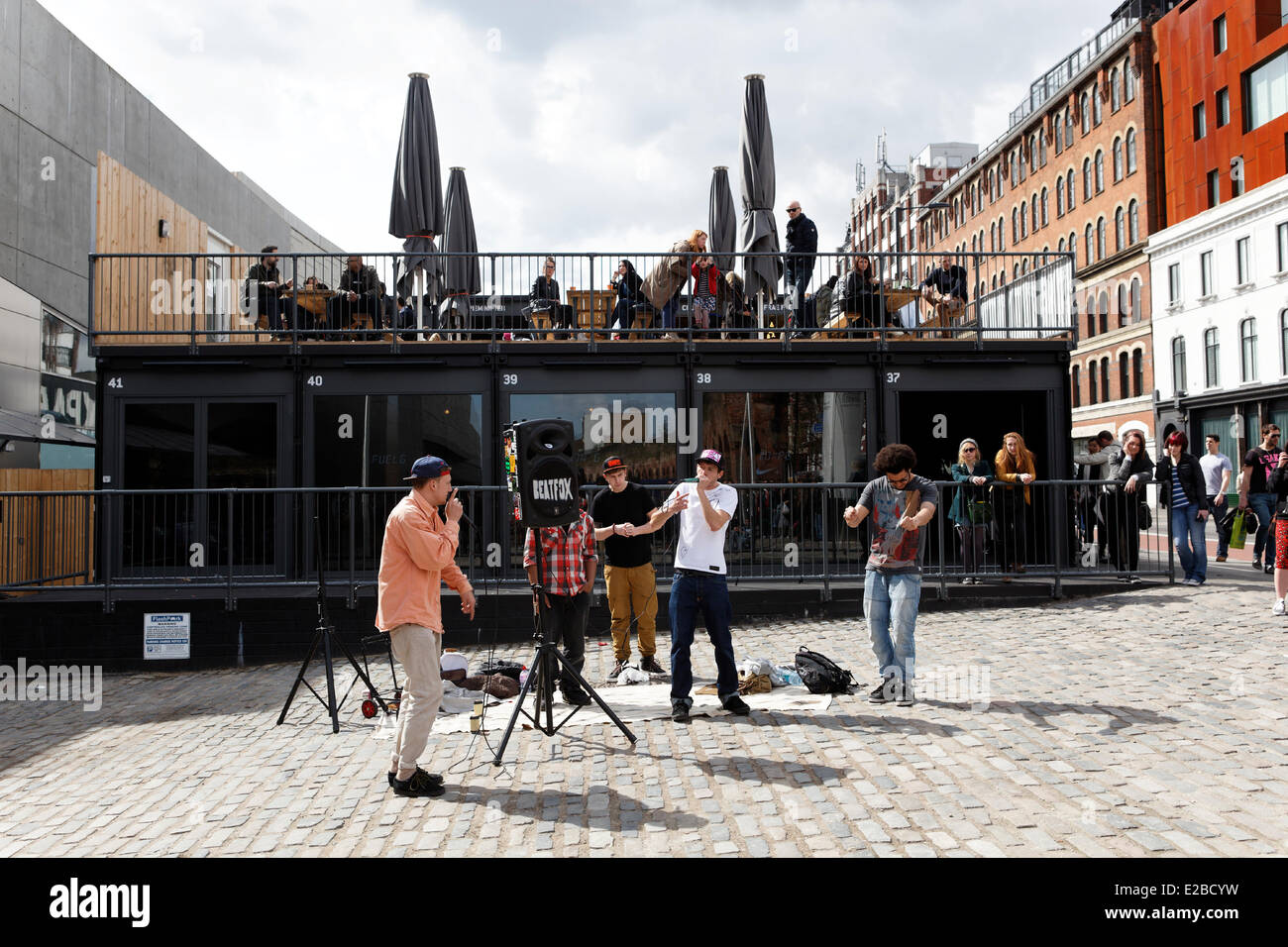 United Kingdom, London, Shoreditch Boxpark, trendy shopping center ...