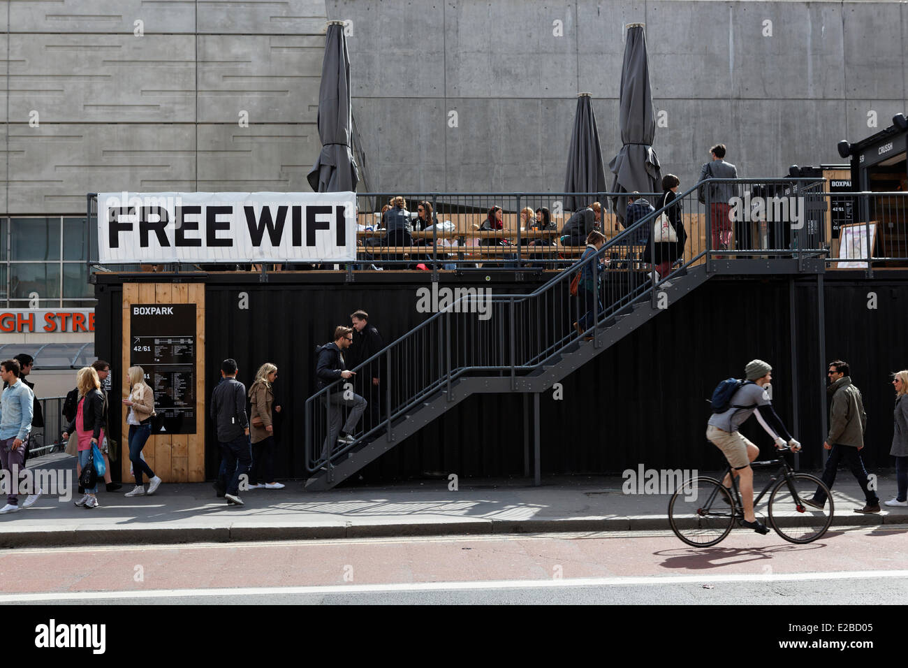 United Kingdom, London, Shoreditch Boxpark, trendy shopping center ...