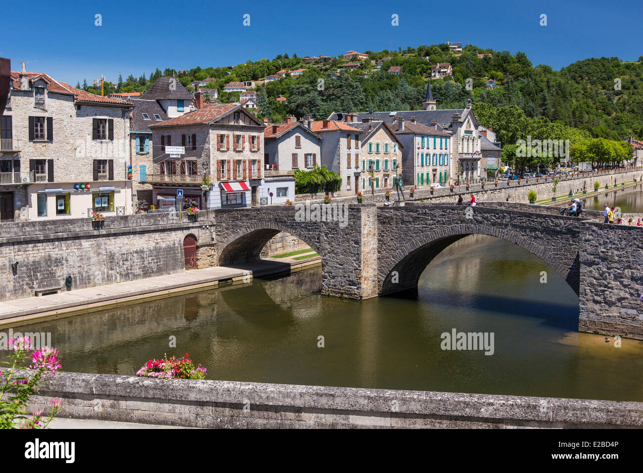 France, Aveyron, Villefranche de Rouergue, a stop on el Camino de ...