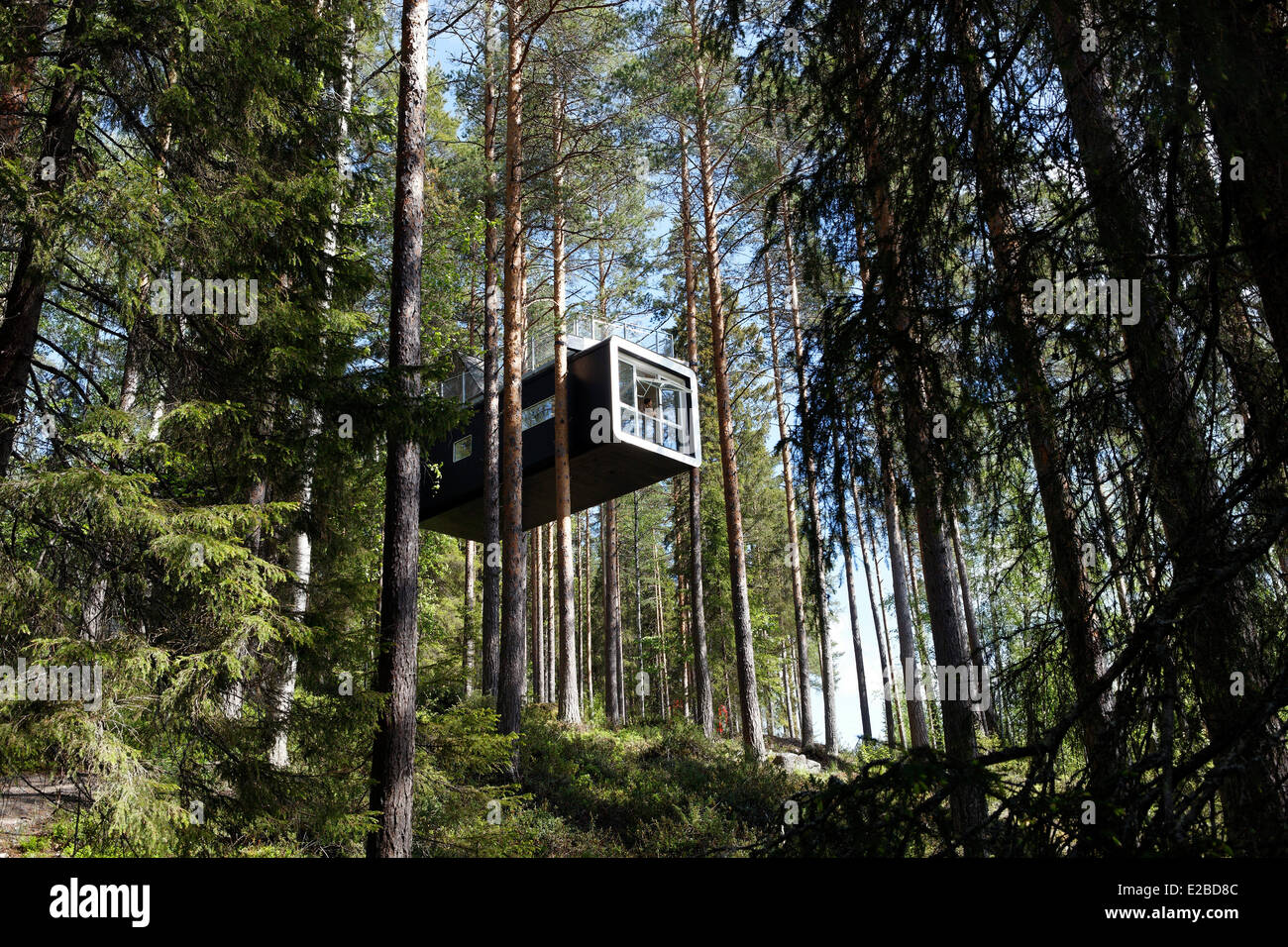 Sweden, Lapland, Norrbotten County, Harads, Treehotel, Cabine hut Stock ...