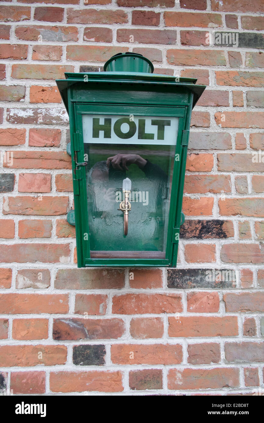 lamp at Holt Station, North norfolk Railway Stock Photo - Alamy