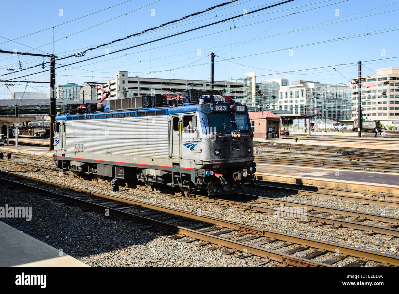 Amtrak AEM-7 Locomotive No 923, Union Station, Washington, DC Stock Photo - Alamy