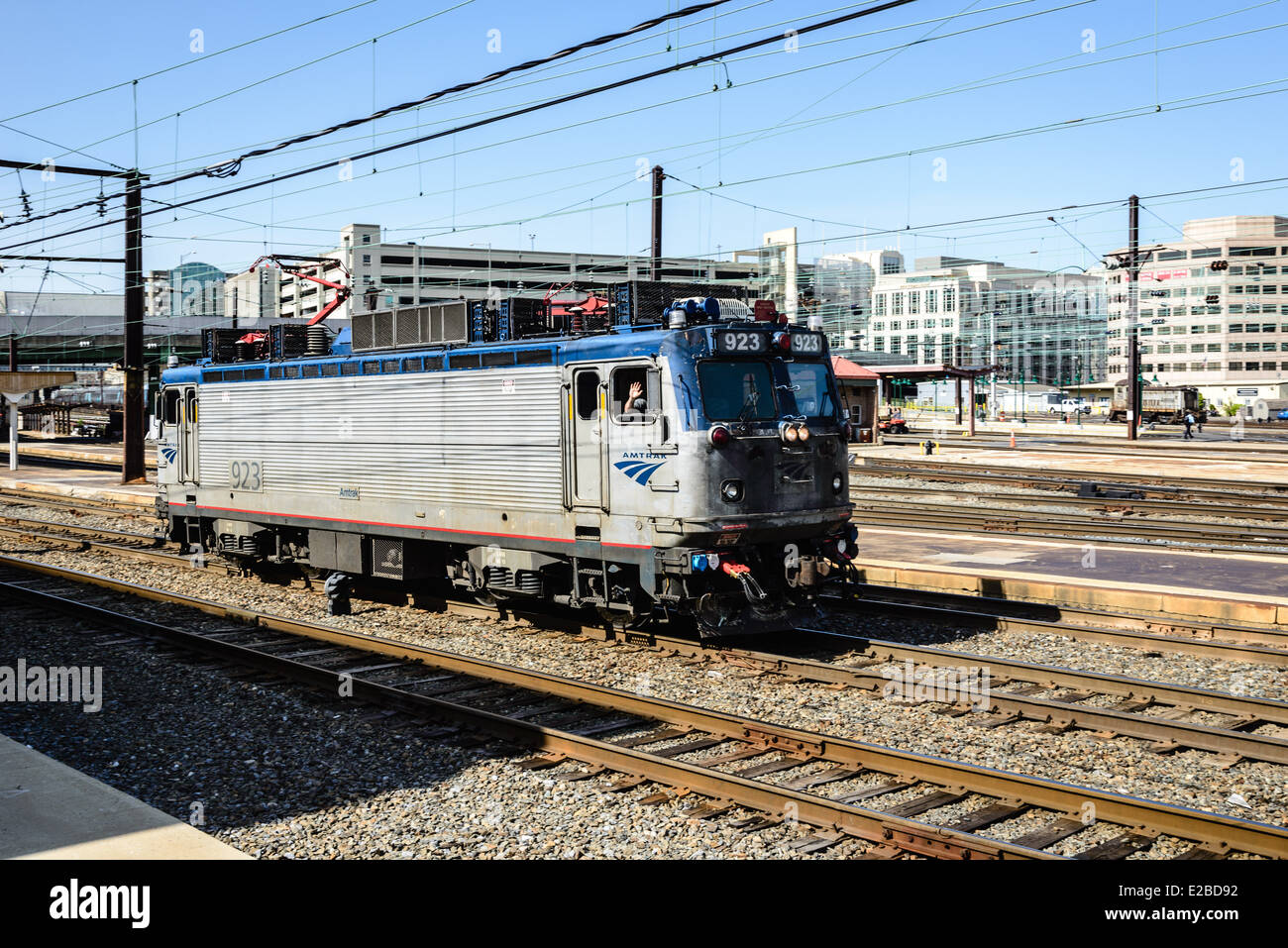 Amtrak AEM-7 Locomotive No 923, Union Station, Washington, DC Stock ...