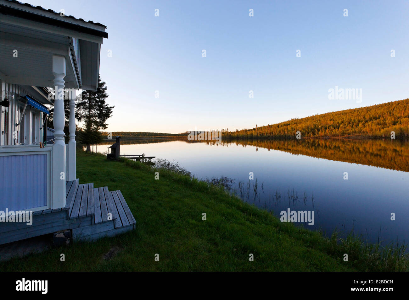 Sweden, Lapland, Norrbotten County, forest around the Lule river valley ...