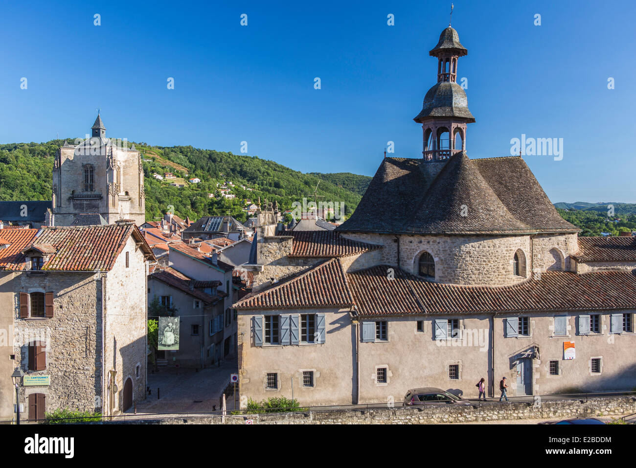 France, Aveyron, Villefranche de Rouergue, a stop on el Camino de ...