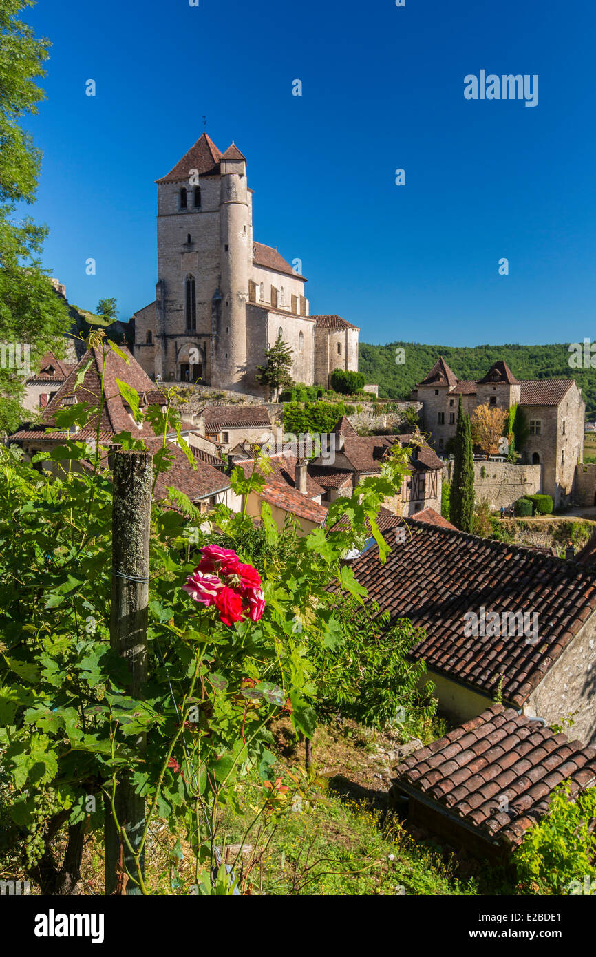 France, Lot, Saint Cirq Lapopie, labelled The Most Beautiful Villages ...
