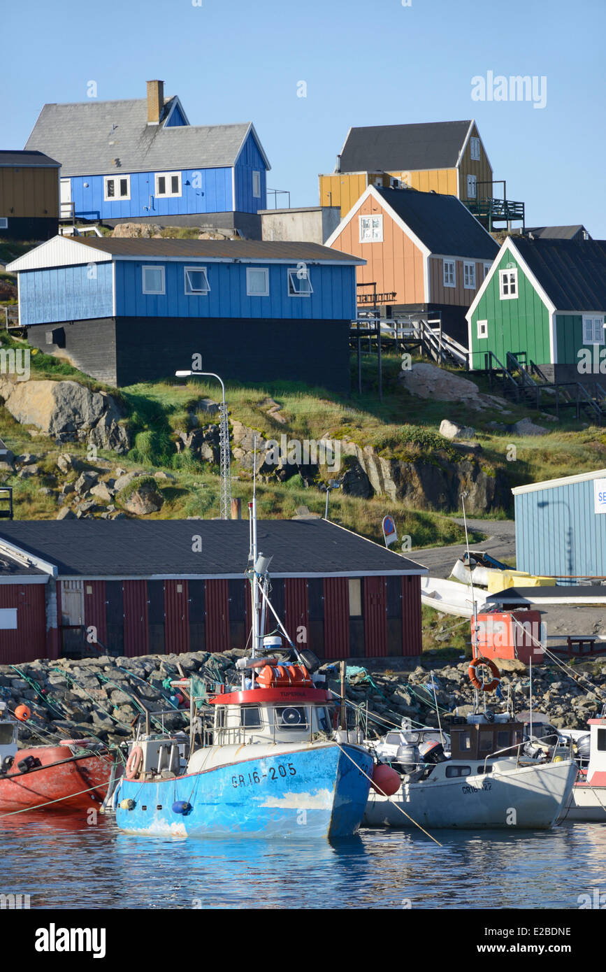 Greenland, Upernavik, The harbour Stock Photo - Alamy
