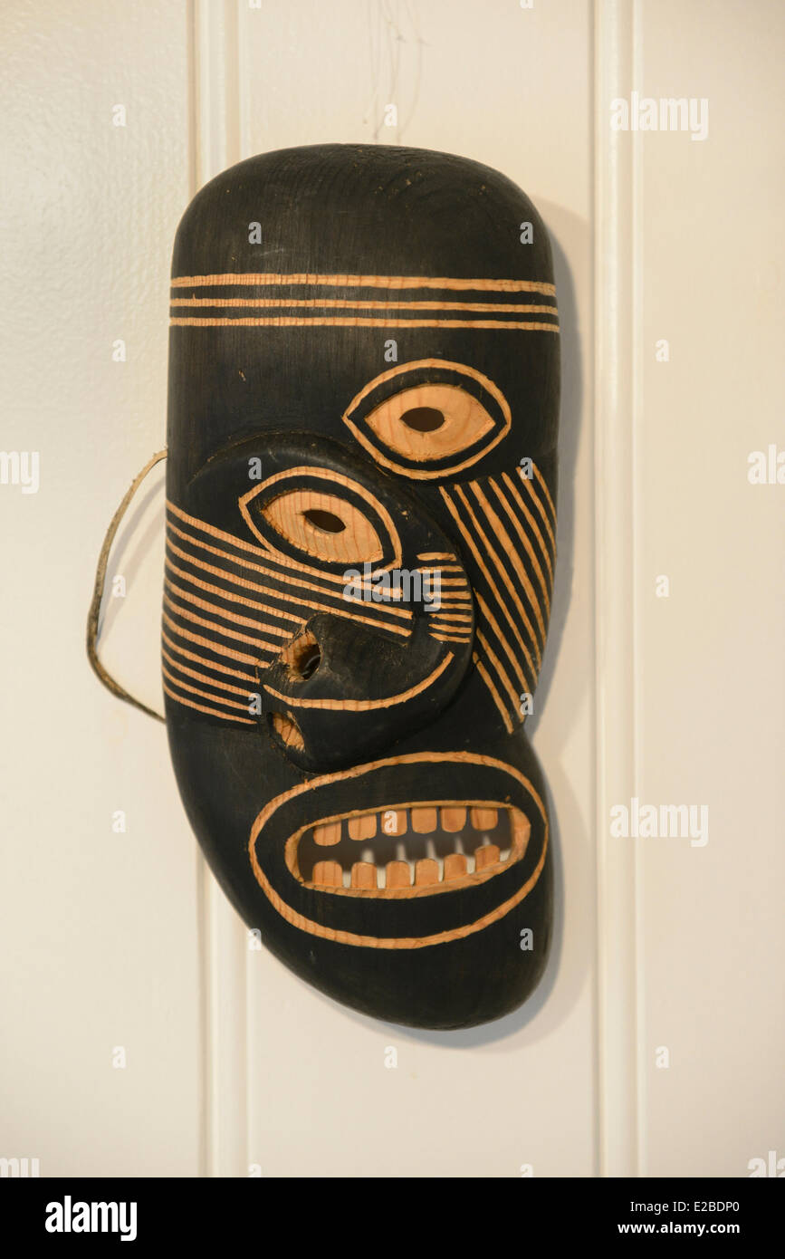 Greenland, Upernavik, The museum, Mask from the east coast of Greenland ...