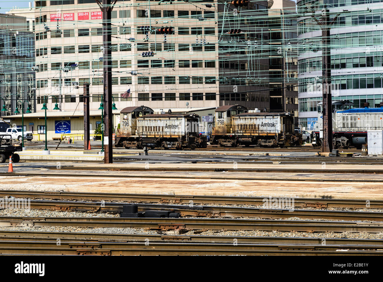 Amtrak SW1000R shunter locomotives No 796 & 798, Union Station ...