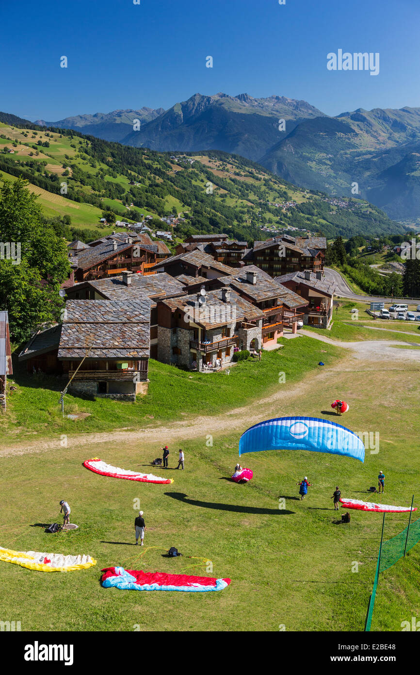 France, Savoie, Vanoise Massif, Tarentaise Valley, Valmorel, school of ...