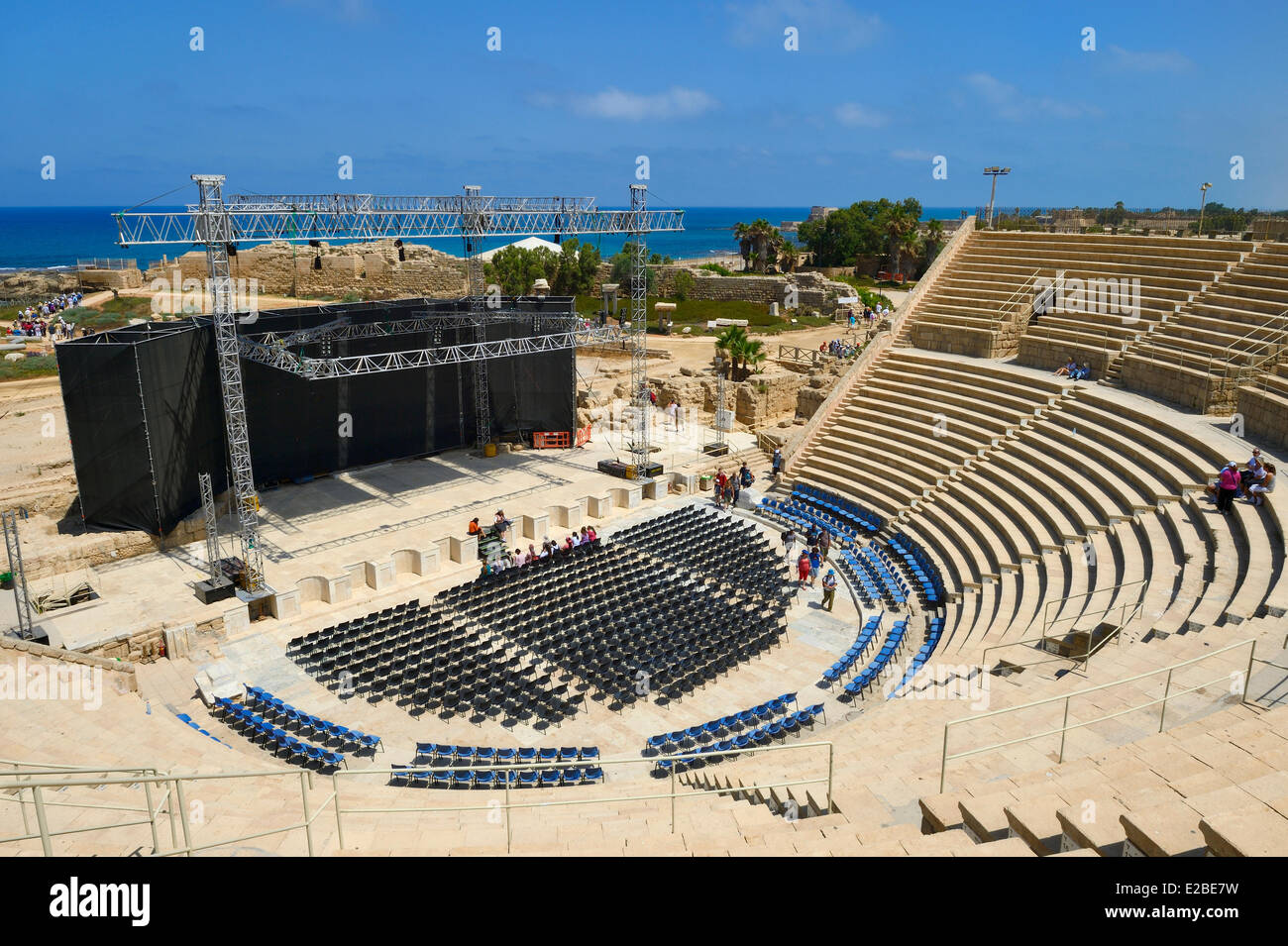 Israel, Haifa District, Caesarea (Caesarea Maritima), ruins of Caesarea ...