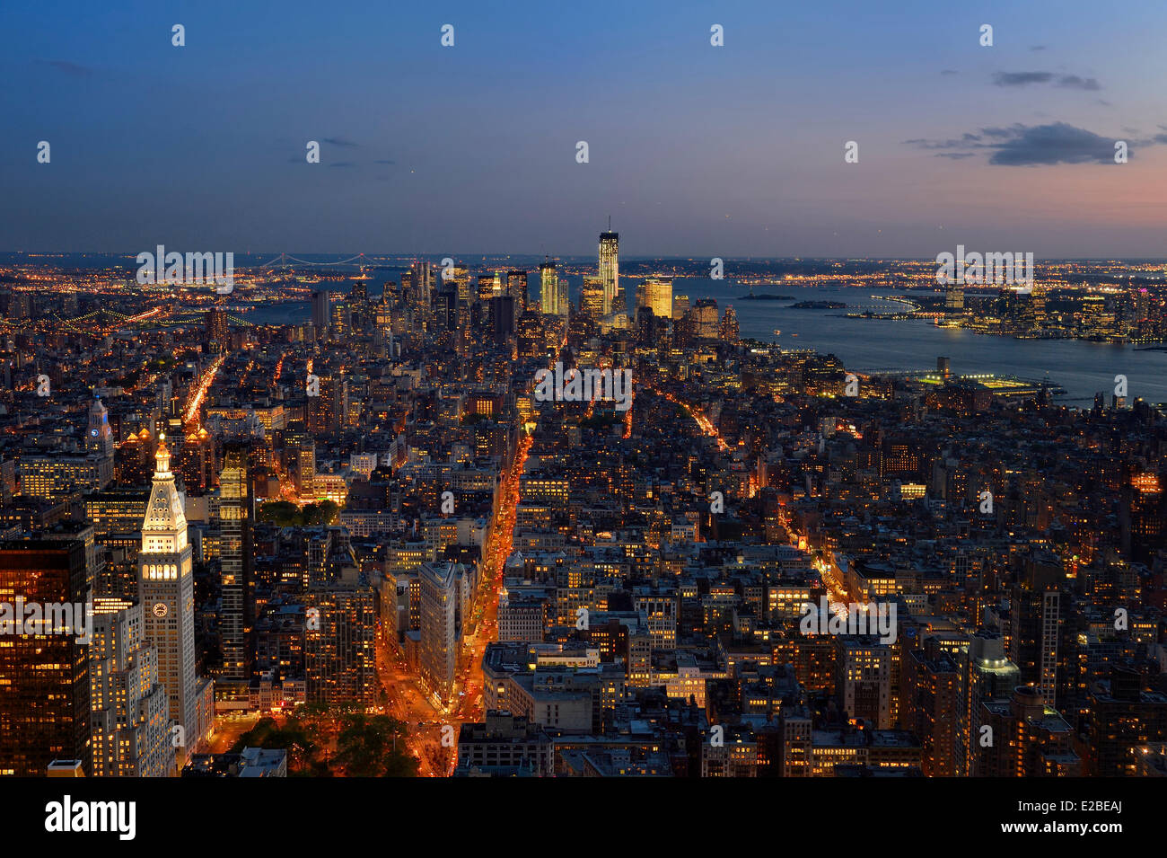 United States, New York City, Manhattan, view from the Empire State ...