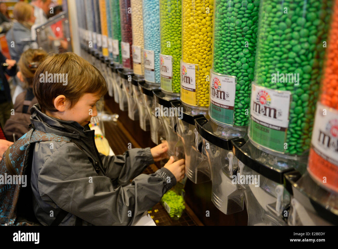 United States, New York City, Manhattan, Times Square, M&M's store ...