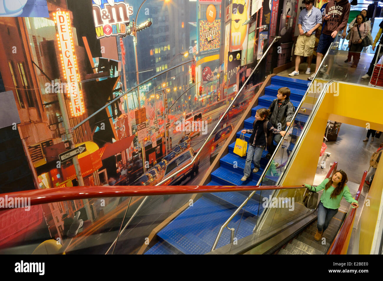 United States, New York City, Manhattan, Times Square, M&M's store ...