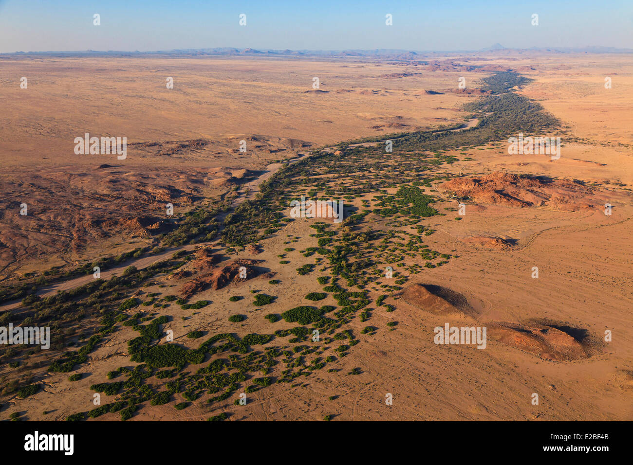 Namibia, Erongo Region, Damaraland, Brandberg Massif and the Ugab River ...