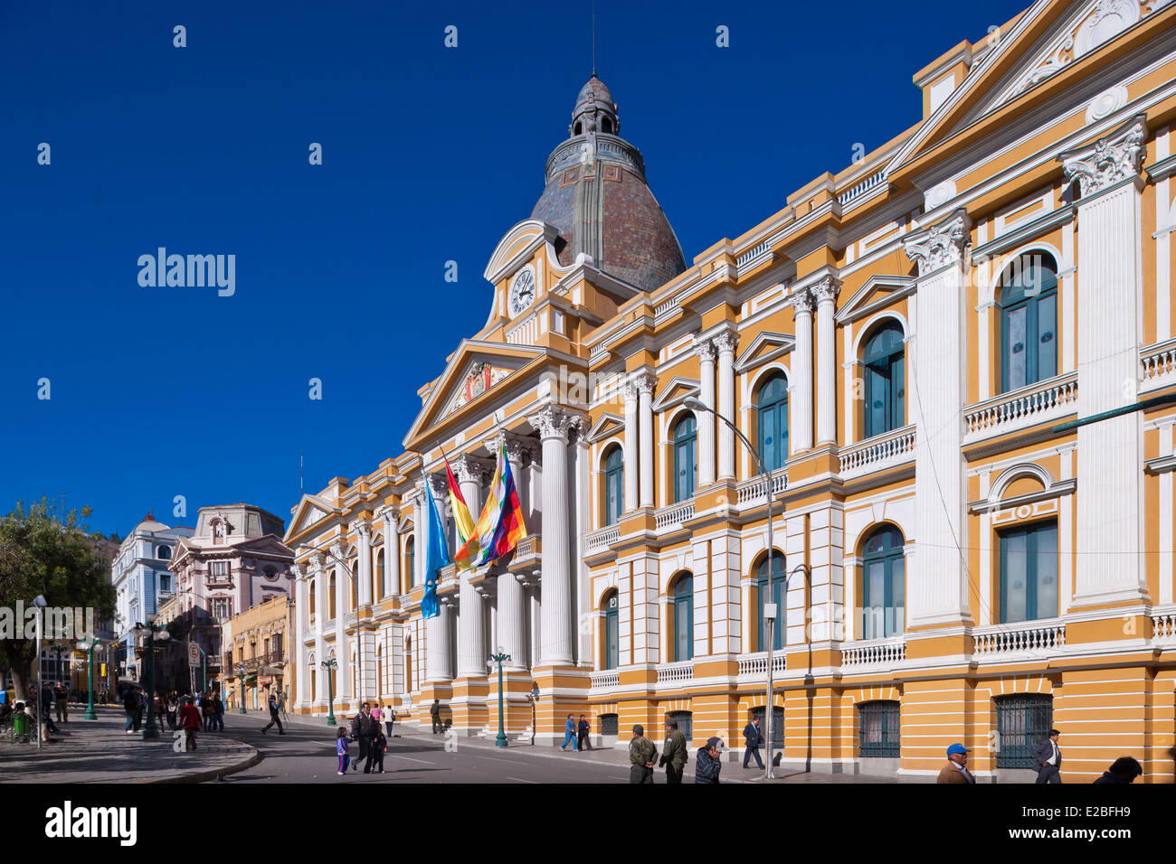 Bolivia, La Paz Department, La Paz, Plaza Murillo, Palacio Legislativo ...