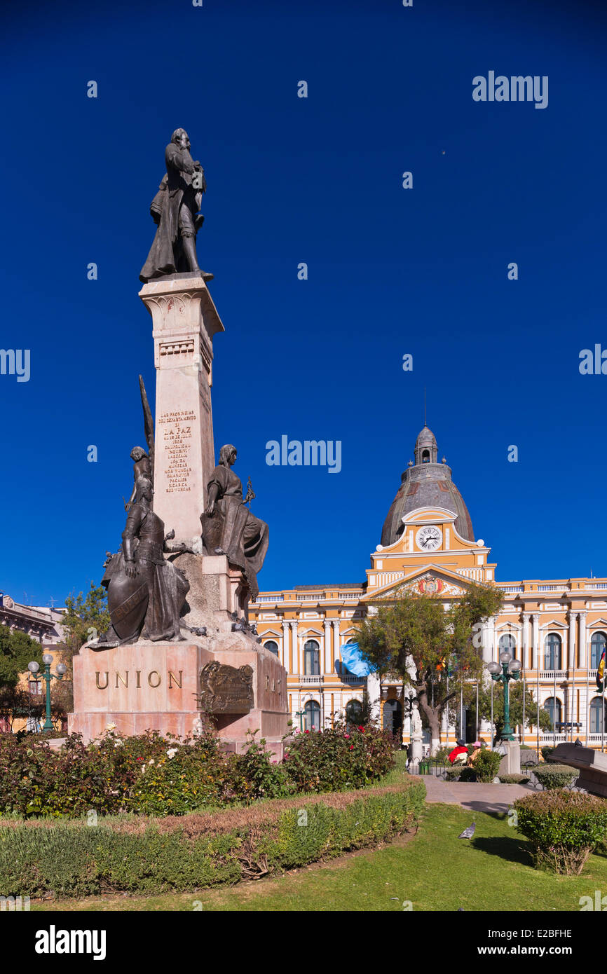 Bolivia, La Paz Department, La Paz, Plaza Murillo, Palacio Legislativo ...