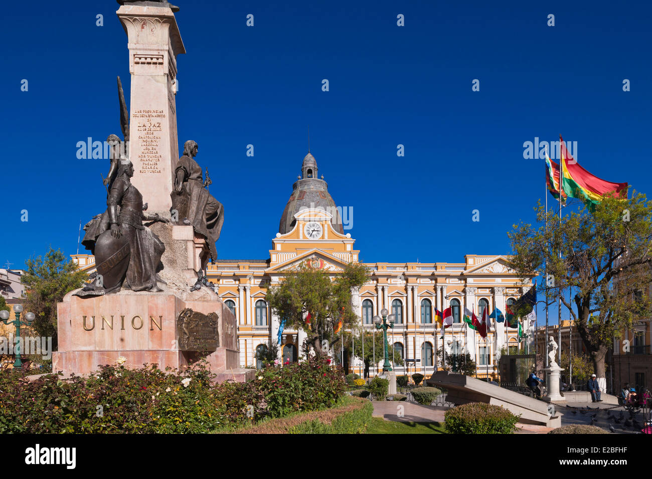 Bolivia, La Paz Department, La Paz, Plaza Murillo, Palacio Legislativo ...