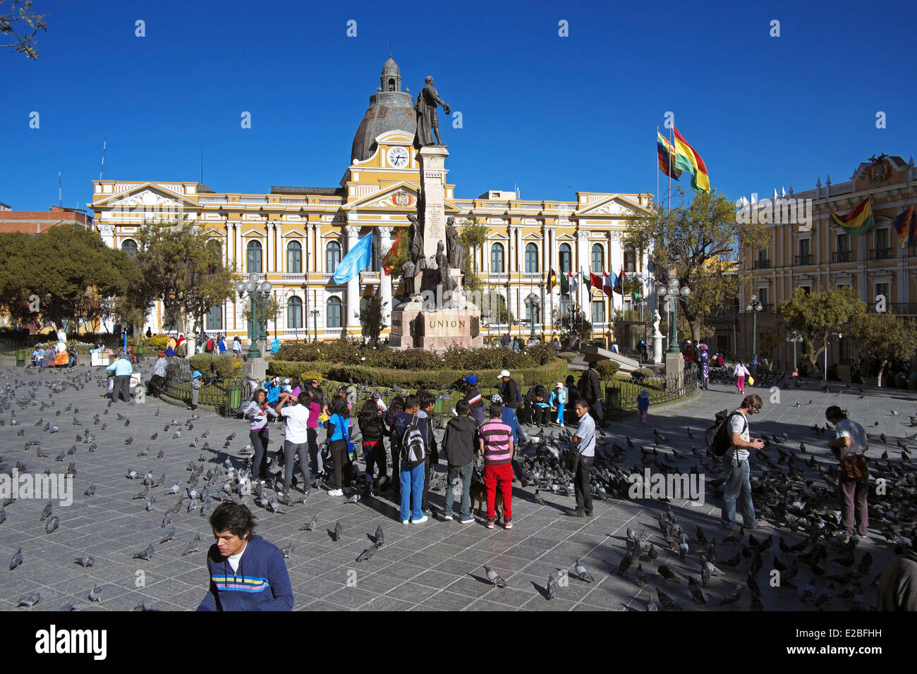 Bolivia, La Paz Department, La Paz, Plaza Murillo, Palacio Legislativo ...