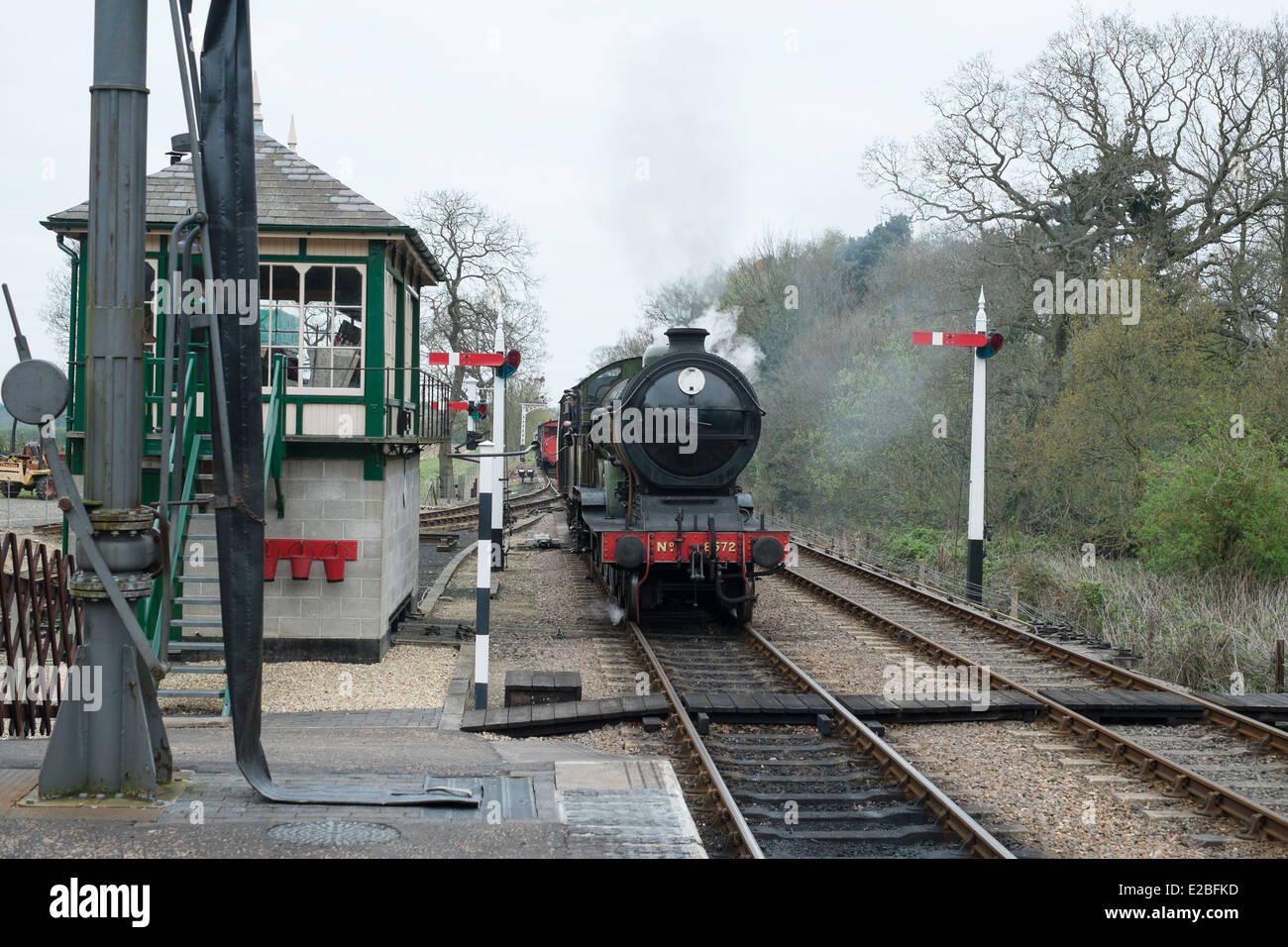 Train entering Holt Station, North Norfolk Railway Stock Photo - Alamy