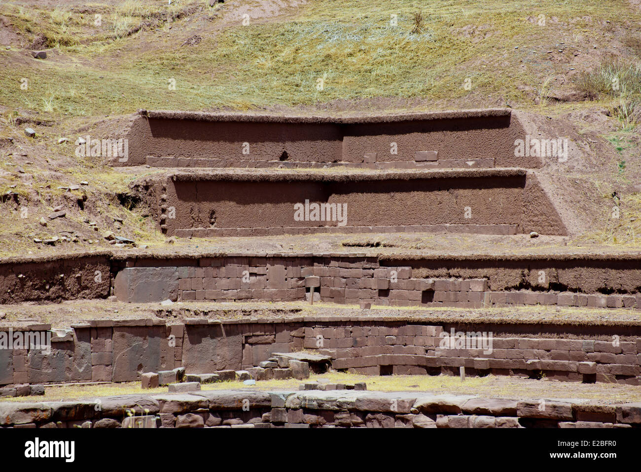 Bolivia, La Paz Department, Tiwanaku Pre-Inca archeological site ...