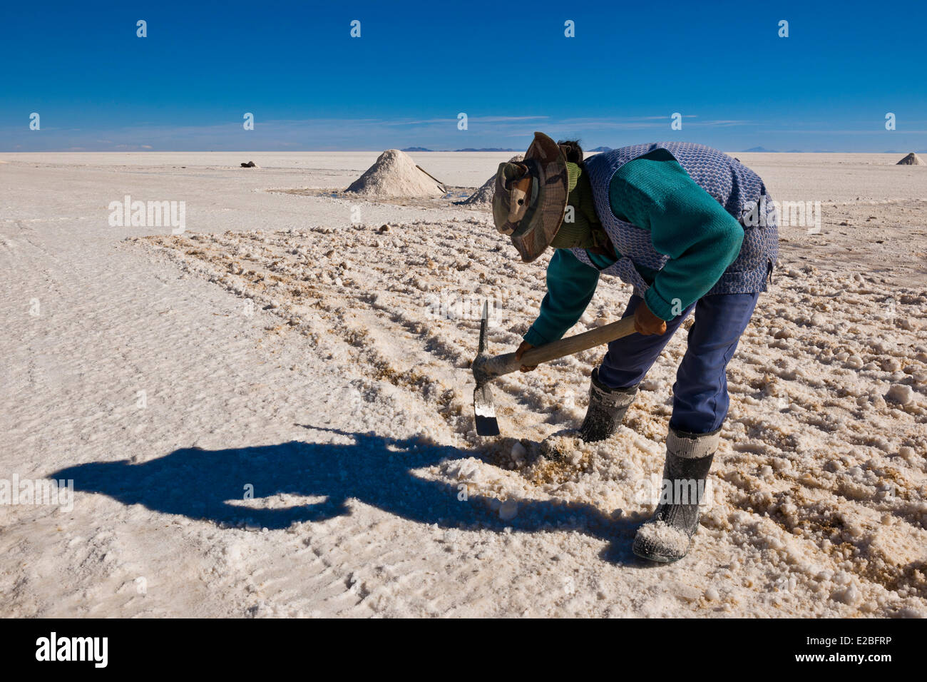 Bolivia, Potosi Department, Salar de Uyuni (3653 m), Colchani,the ...