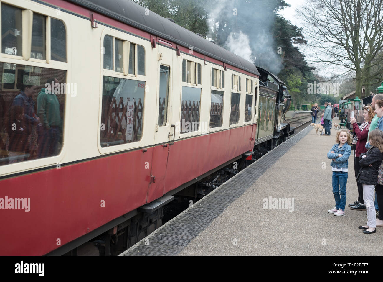 Train at Holt Station, North Norfolk Railway Stock Photo - Alamy
