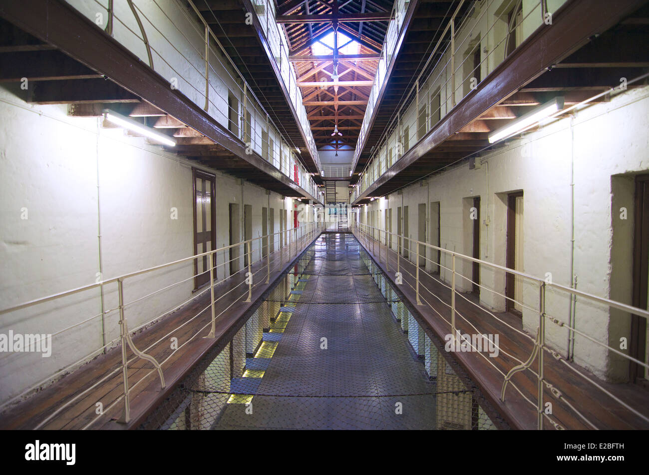 Cell doors and landings at the old Fremantle Prison in Western ...
