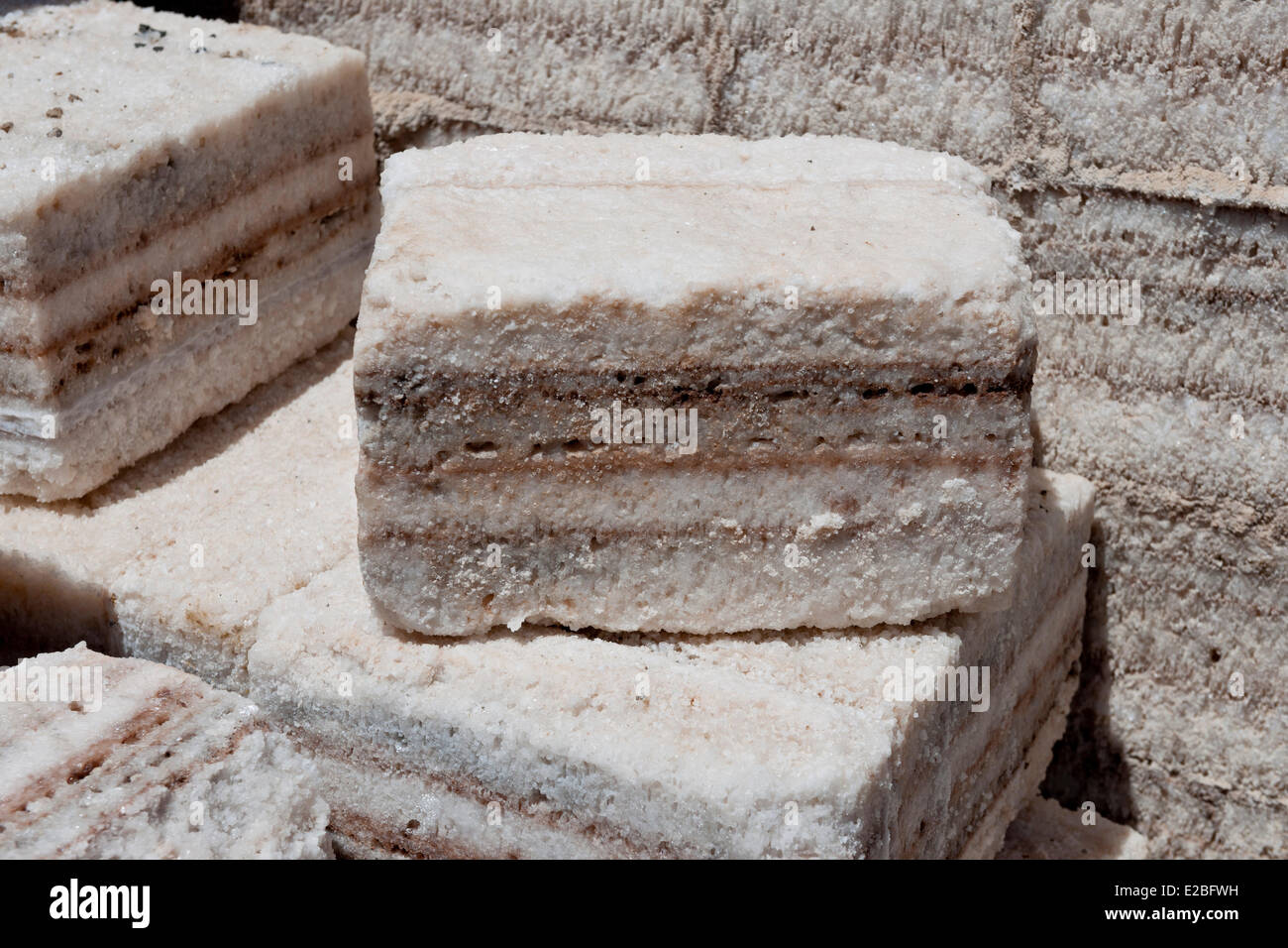 Bolivia, Potosi Department, Salar de Uyuni, Colchani village, salt ...