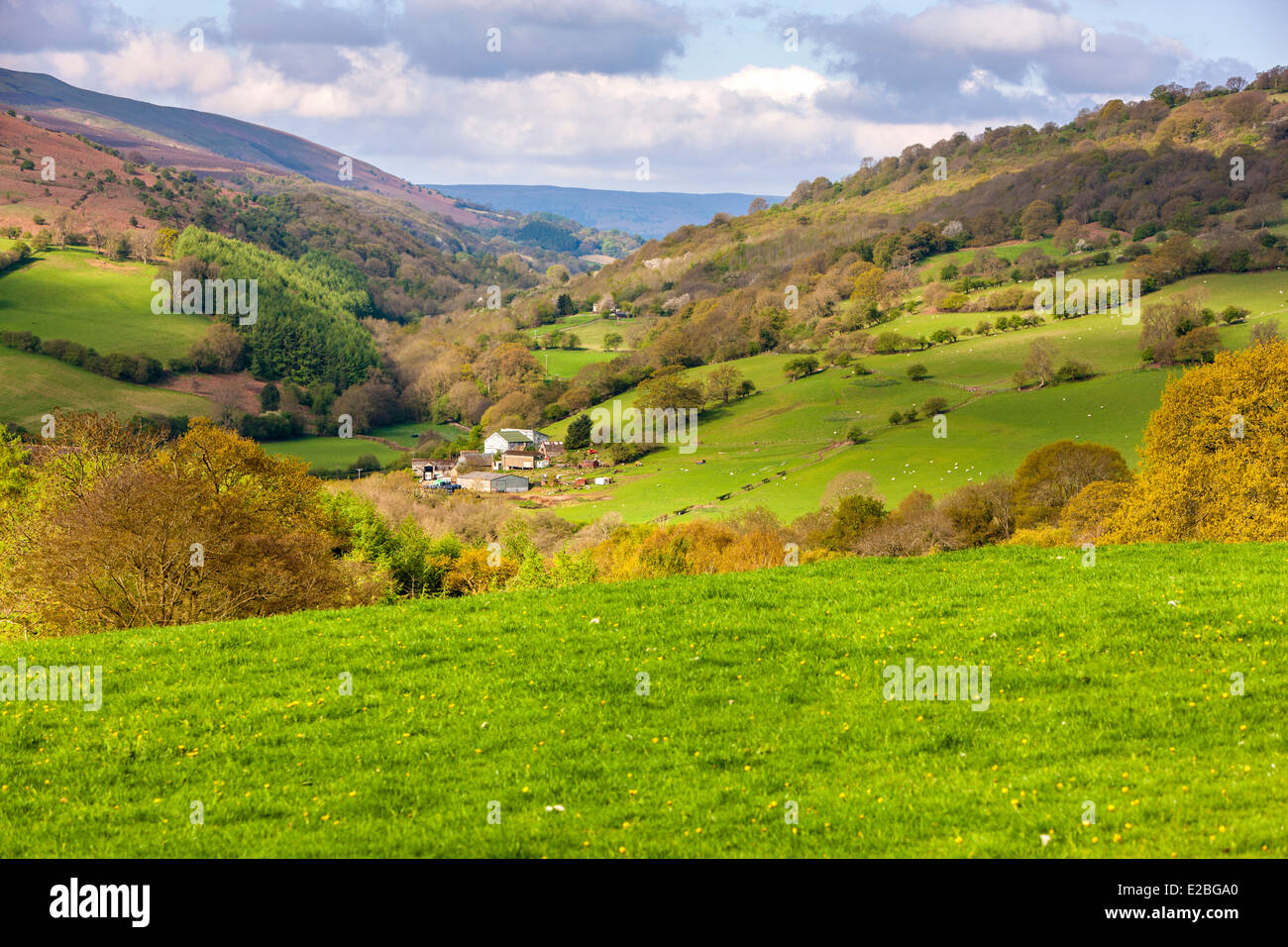 Landscape with fields and mountains hi-res stock photography and images ...