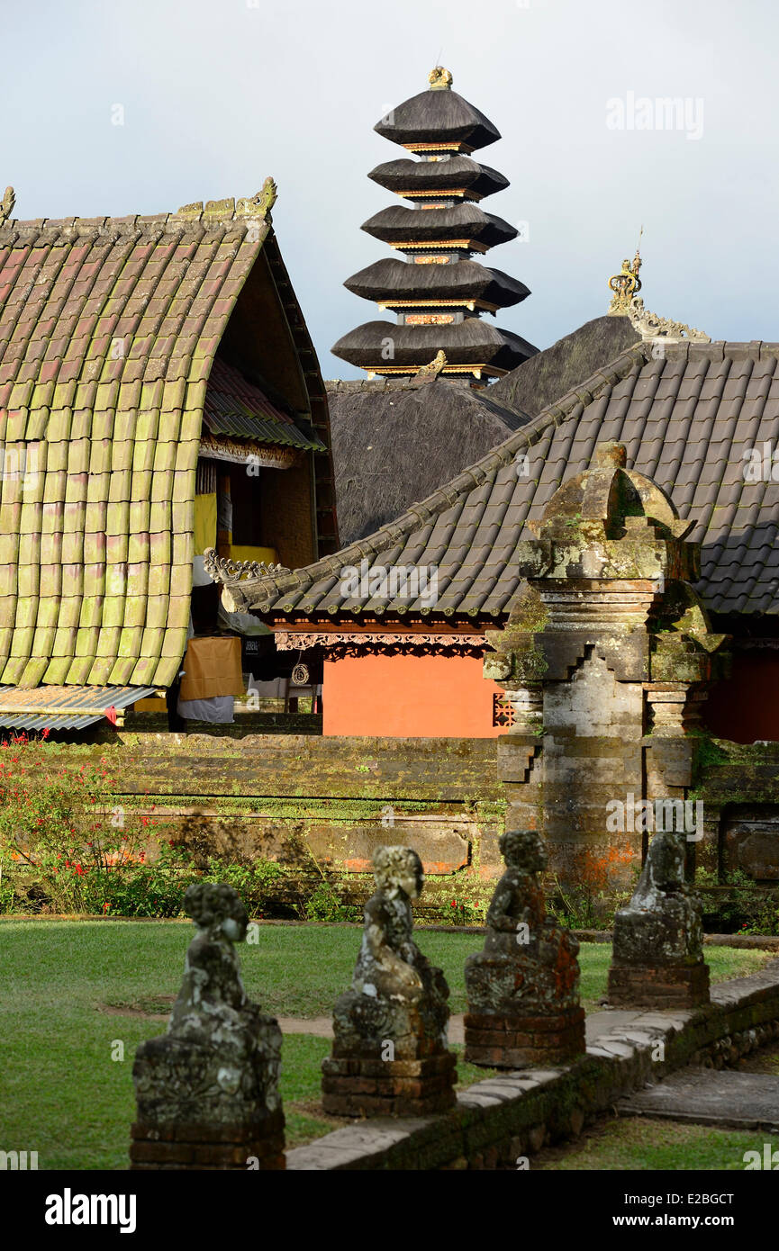 Indonesia, Bali, Bedugul, temple Pura Ulun Danu Bratan at edge of lake ...