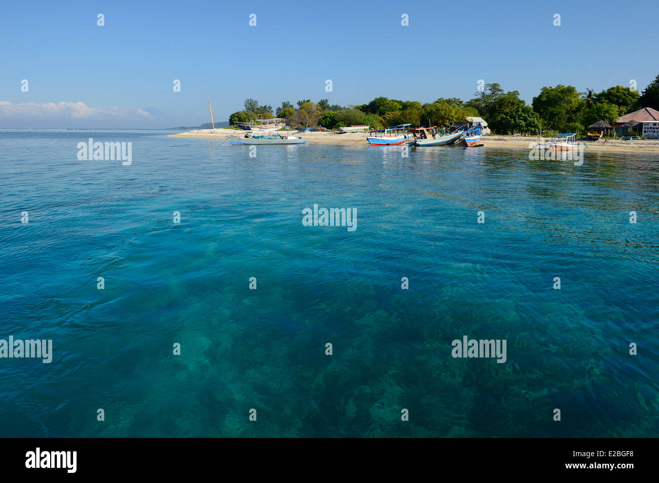 Indonesia, Lombok, Gili archipelago, arrival at Gili Air jetty Stock ...