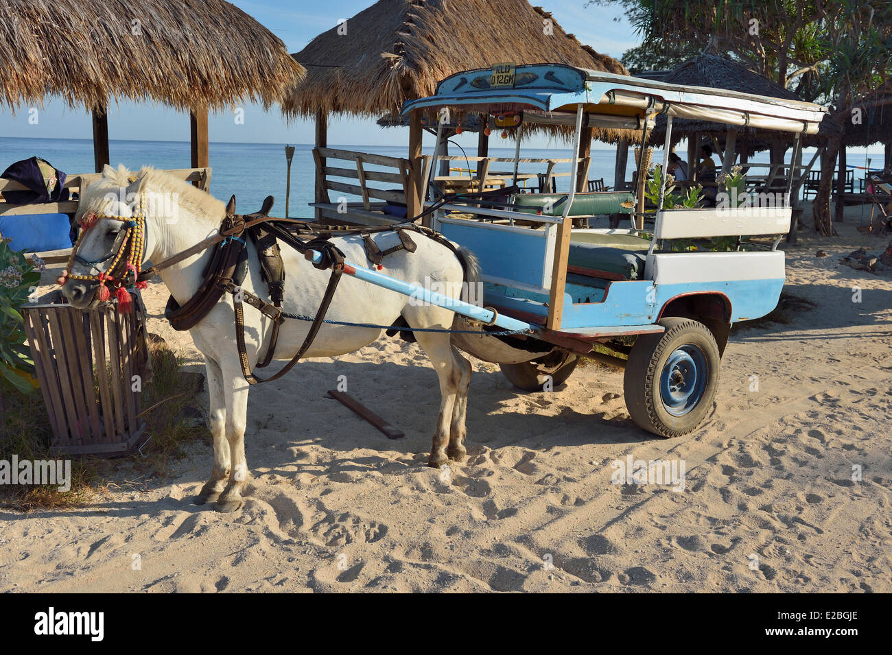 Indonesia, Lombok, Gili archipelago, Gili Meno, the only mean of ...