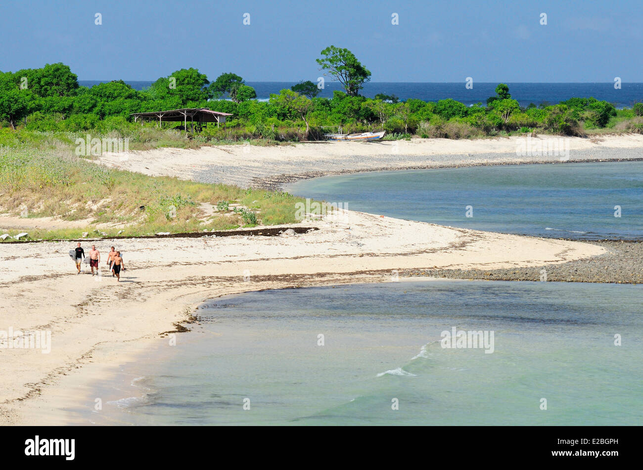 Indonesia, Sumbawa, Pantai Lakey, the beach is famous for its surf ...