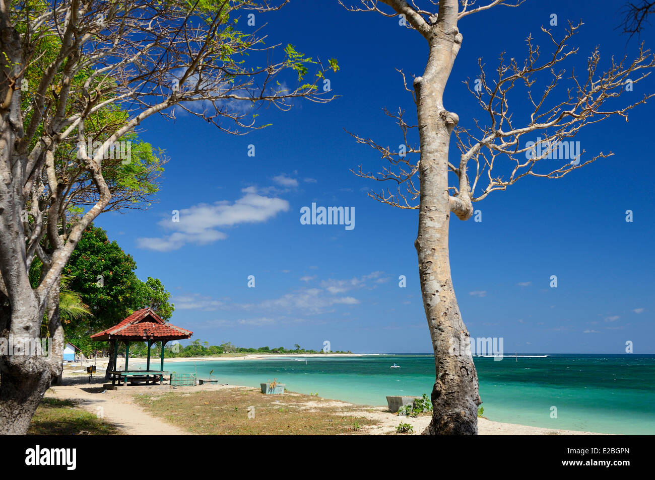 Indonesia, Sumbawa, Pantai Lakey, the beach is famous for its surf ...