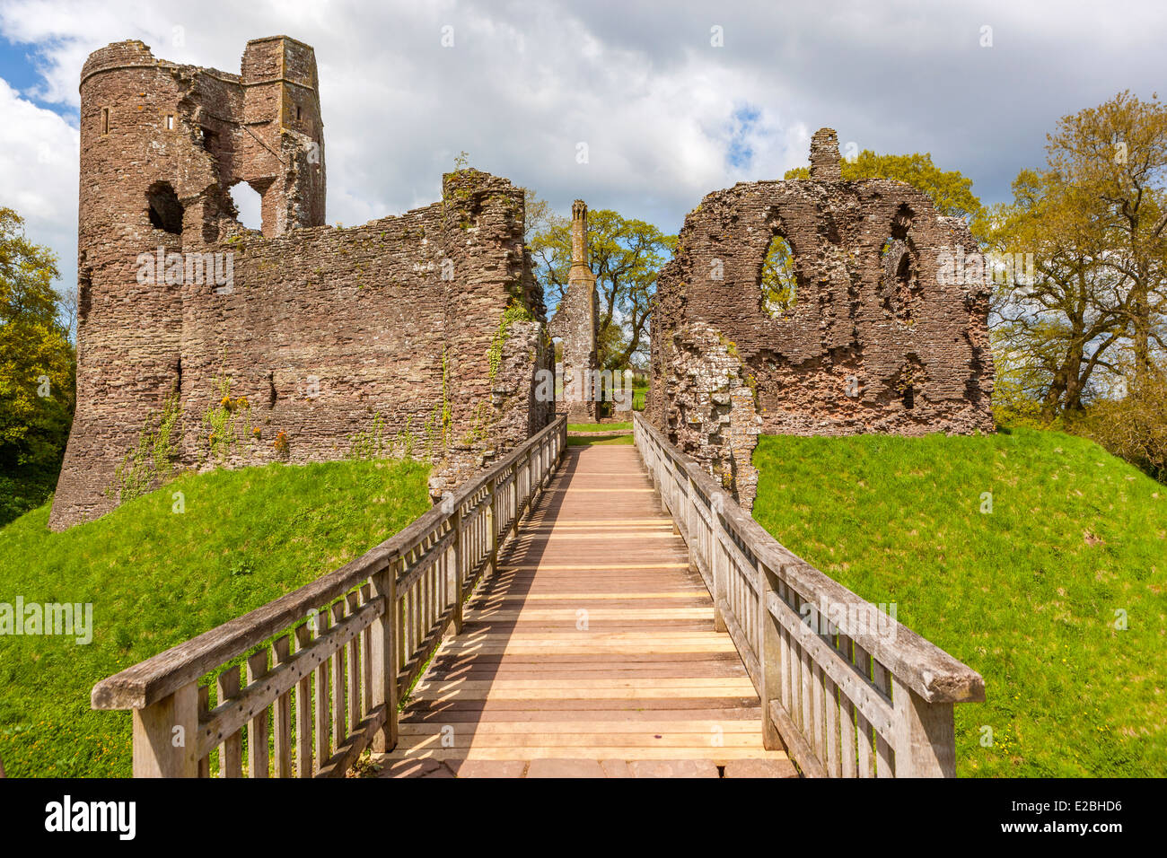 Ruined 13th century Grosmont Castle, Monmouthshire, Wales, United ...