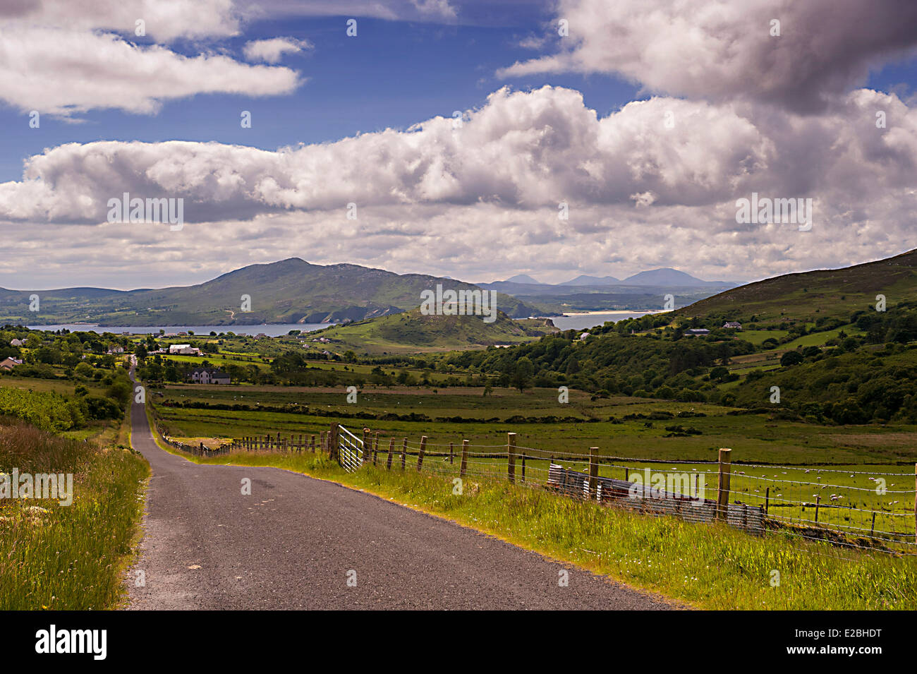 Country road in North West Donegal from the Mamore Gap, Inishowen ...