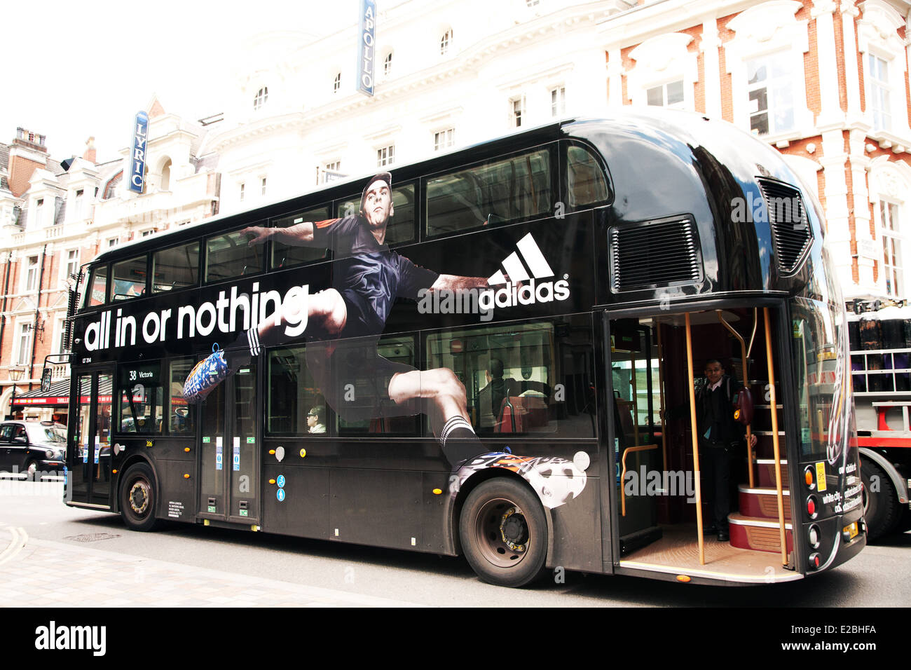 New London bus in black version,London,UK Stock Photo - Alamy