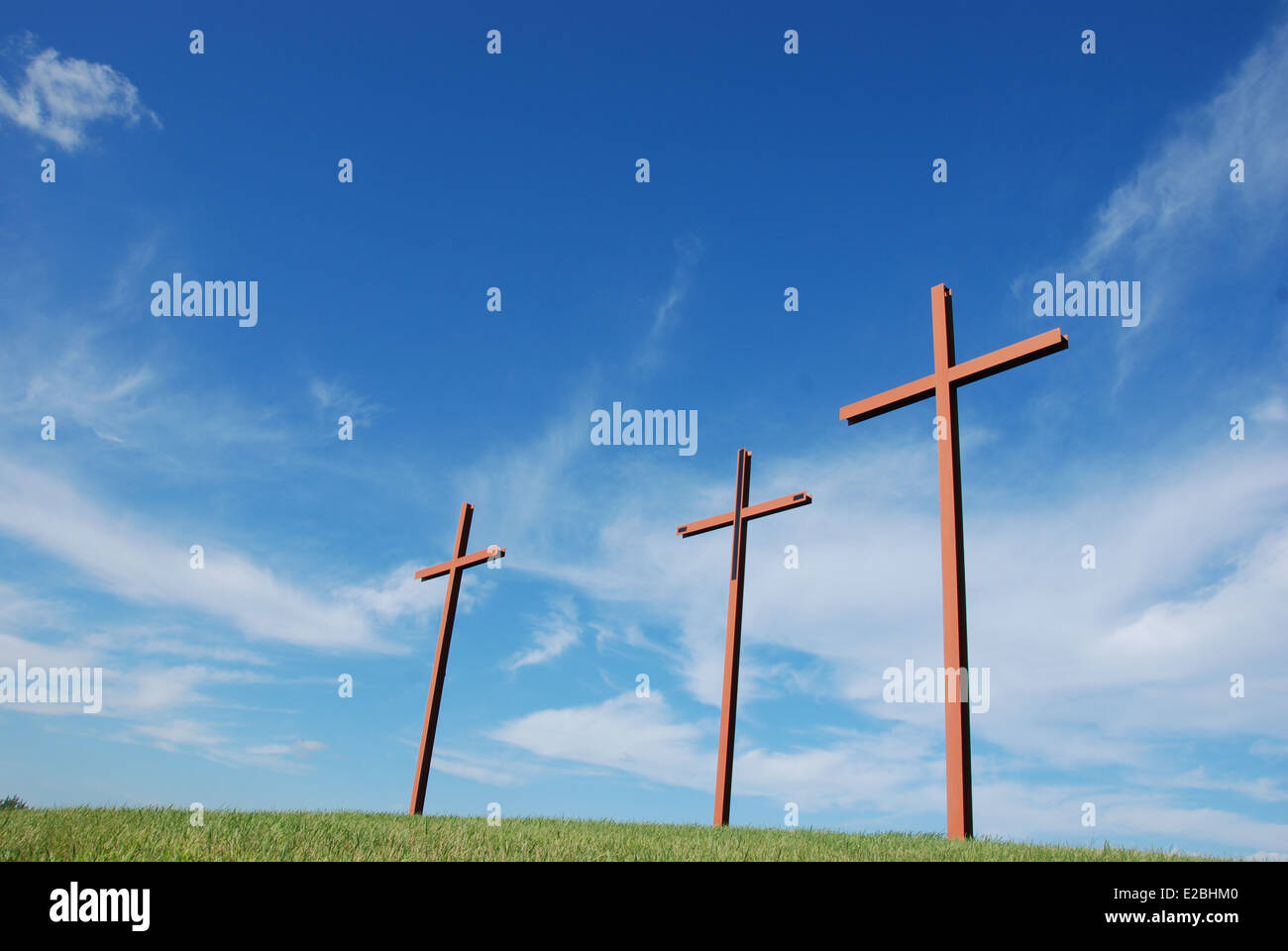 Three empty crosses hi-res stock photography and images - Alamy