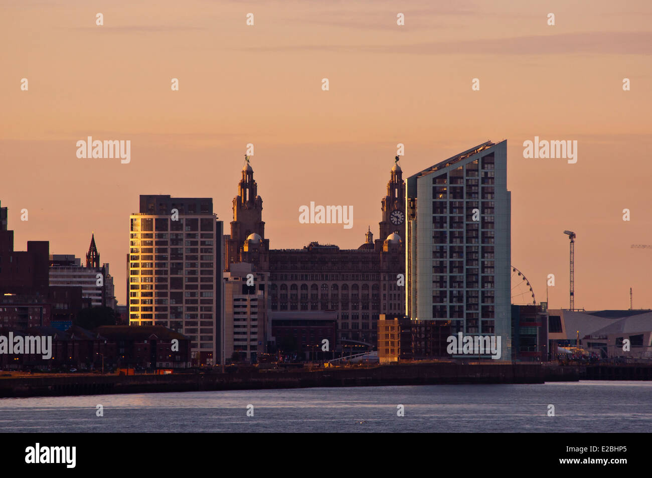 New office apartment tower blocks Liverpool docks Stock Photo - Alamy