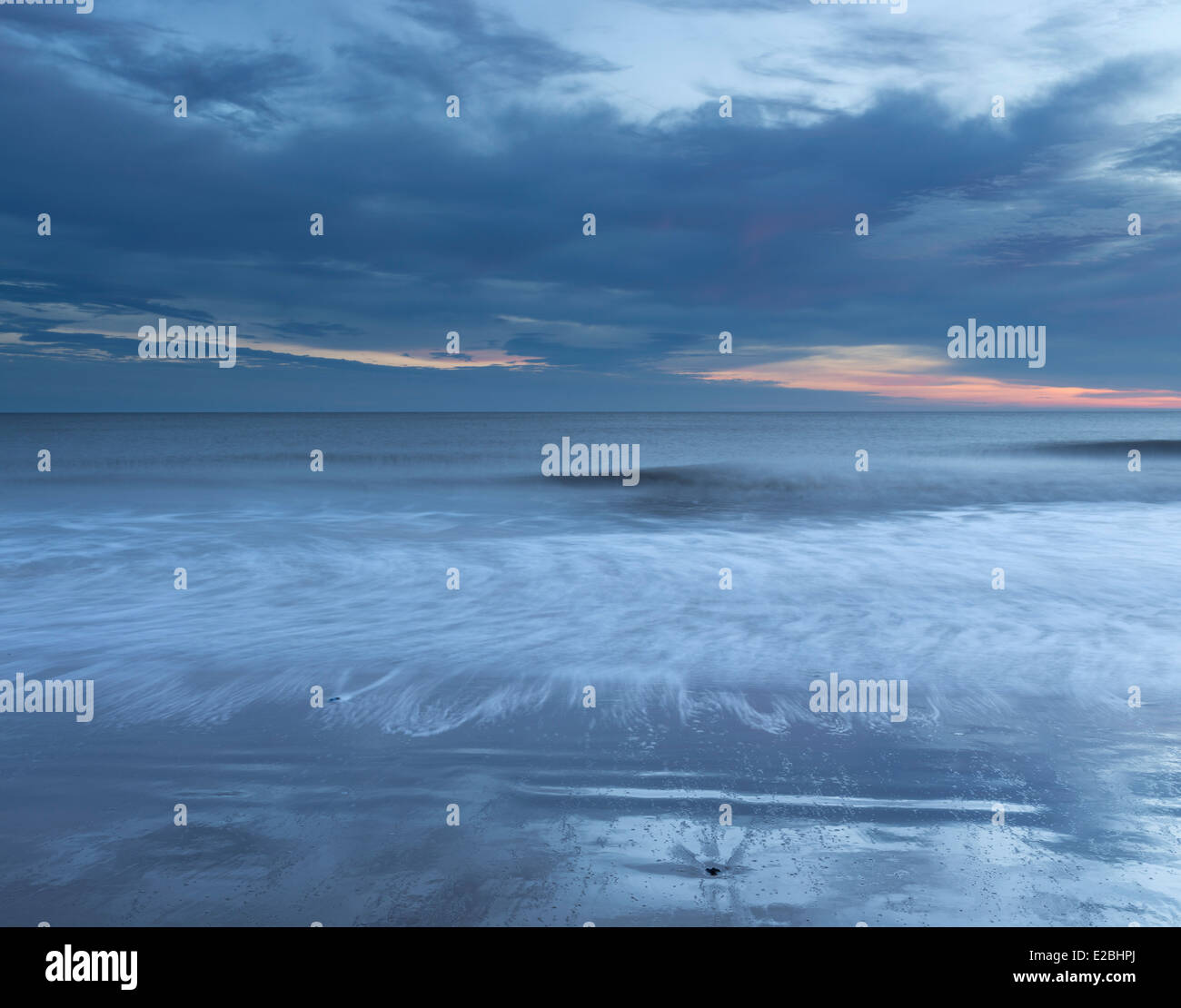 A view of the Beach and North Sea at Winterton on Sea, Norfolk, England ...