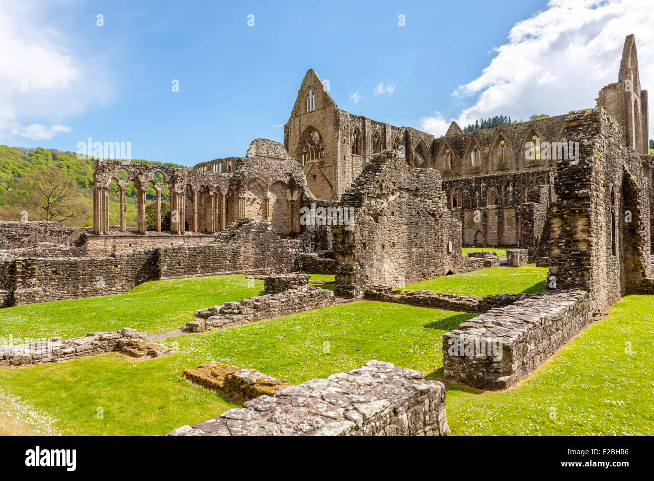 The ruins of Tintern Abbey a medieval Cistercian monastery ...