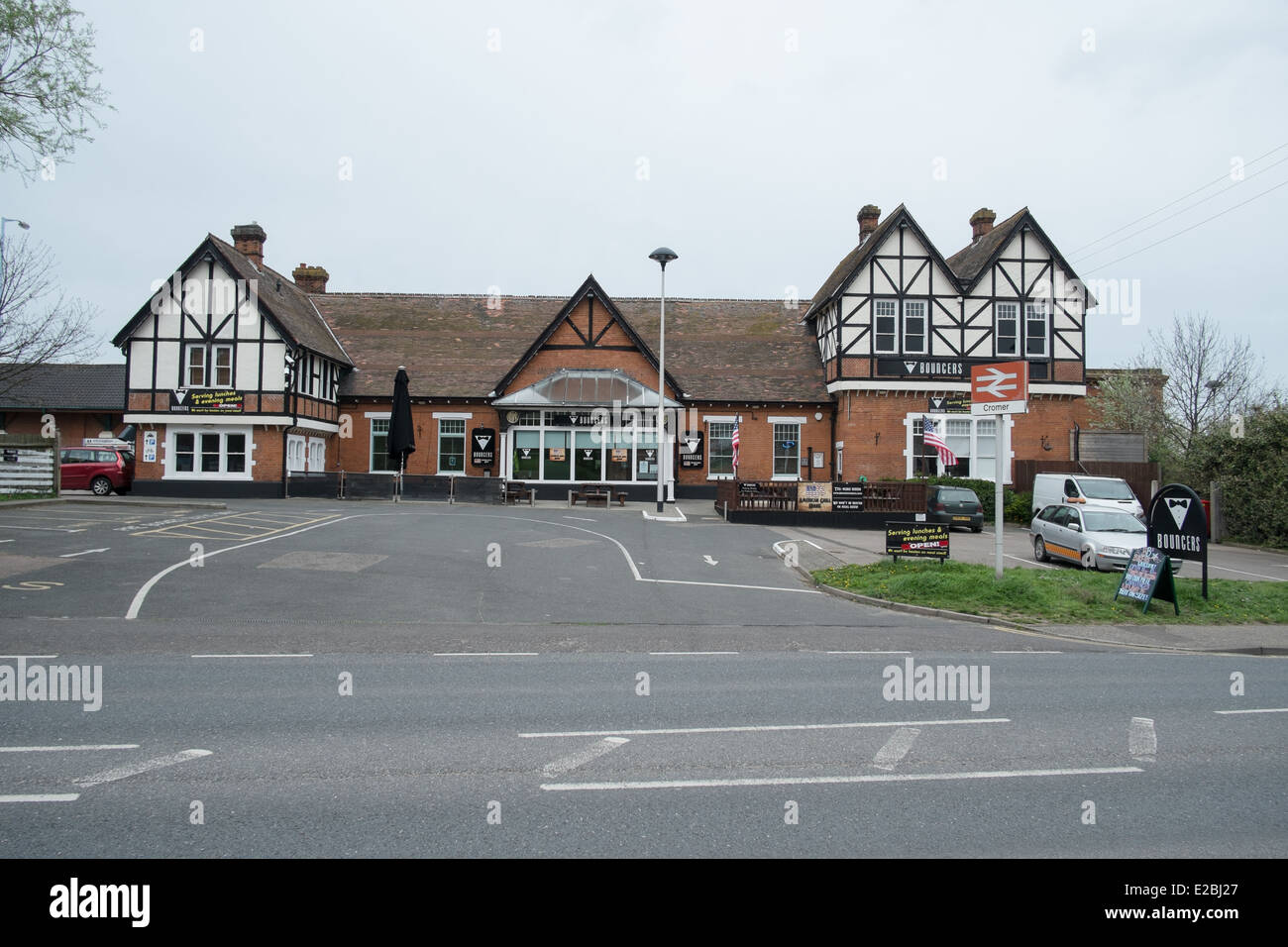 Cromer Railway Station forecourt Stock Photo - Alamy