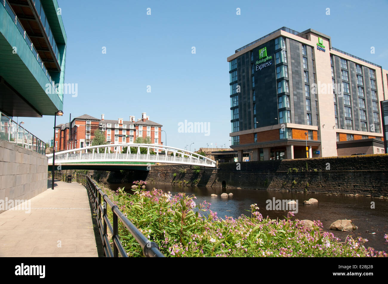 Old meets new by the River Don in Sheffield, South Yorkshire England UK ...