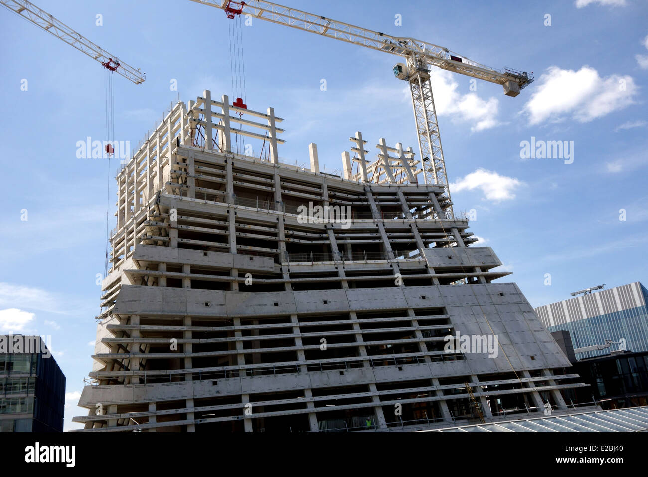 Construction of Tate Modern extension, London Stock Photo - Alamy