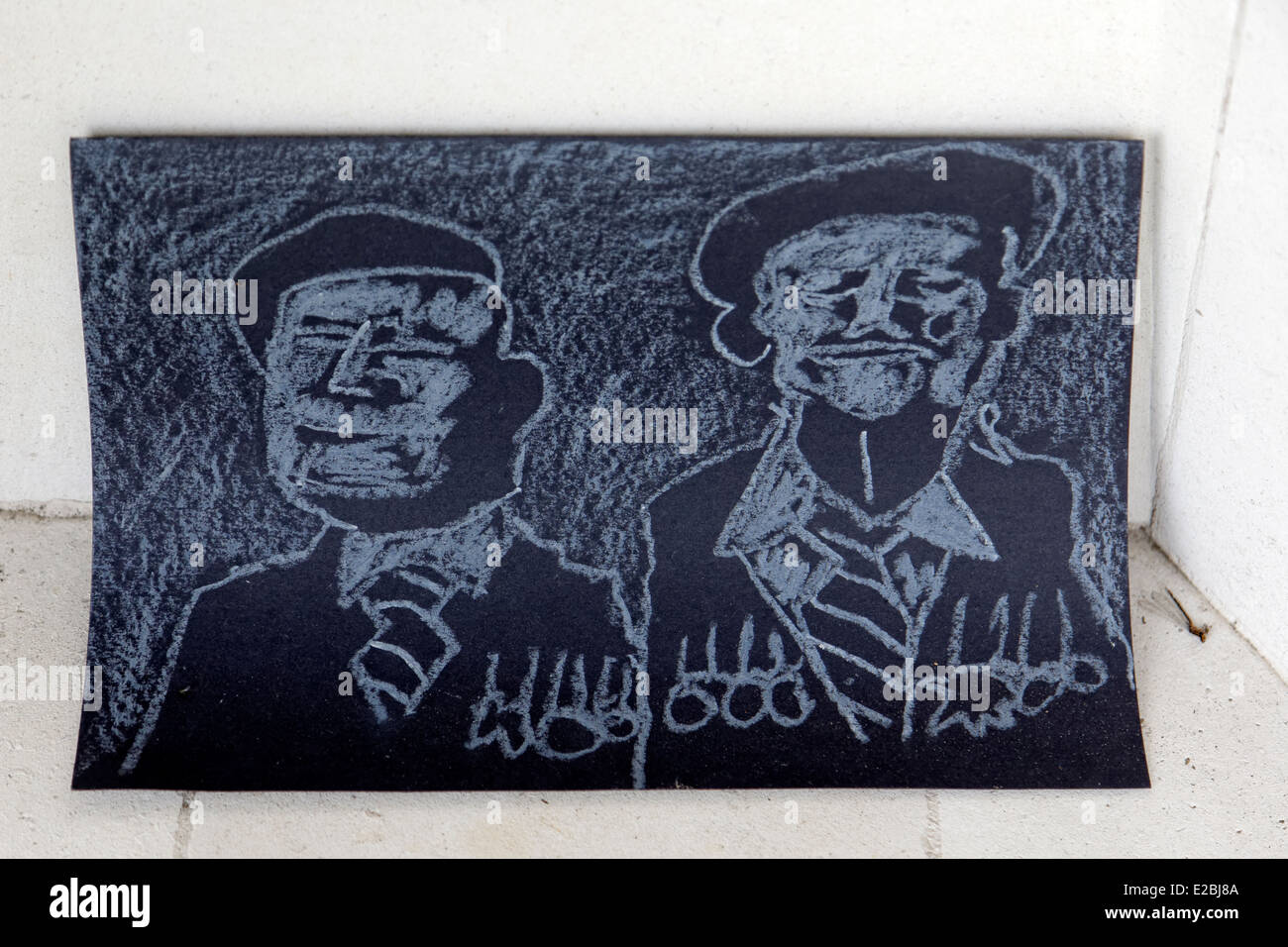 A tribute drawing placed at the Commonwealth Air Forces Memorial ...