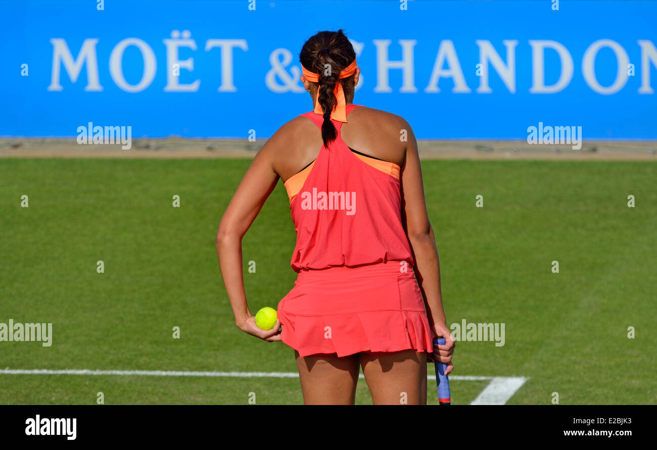 Madison Keys (USA) playing at Devonshire Park, Eastbourne, 2014 Stock ...