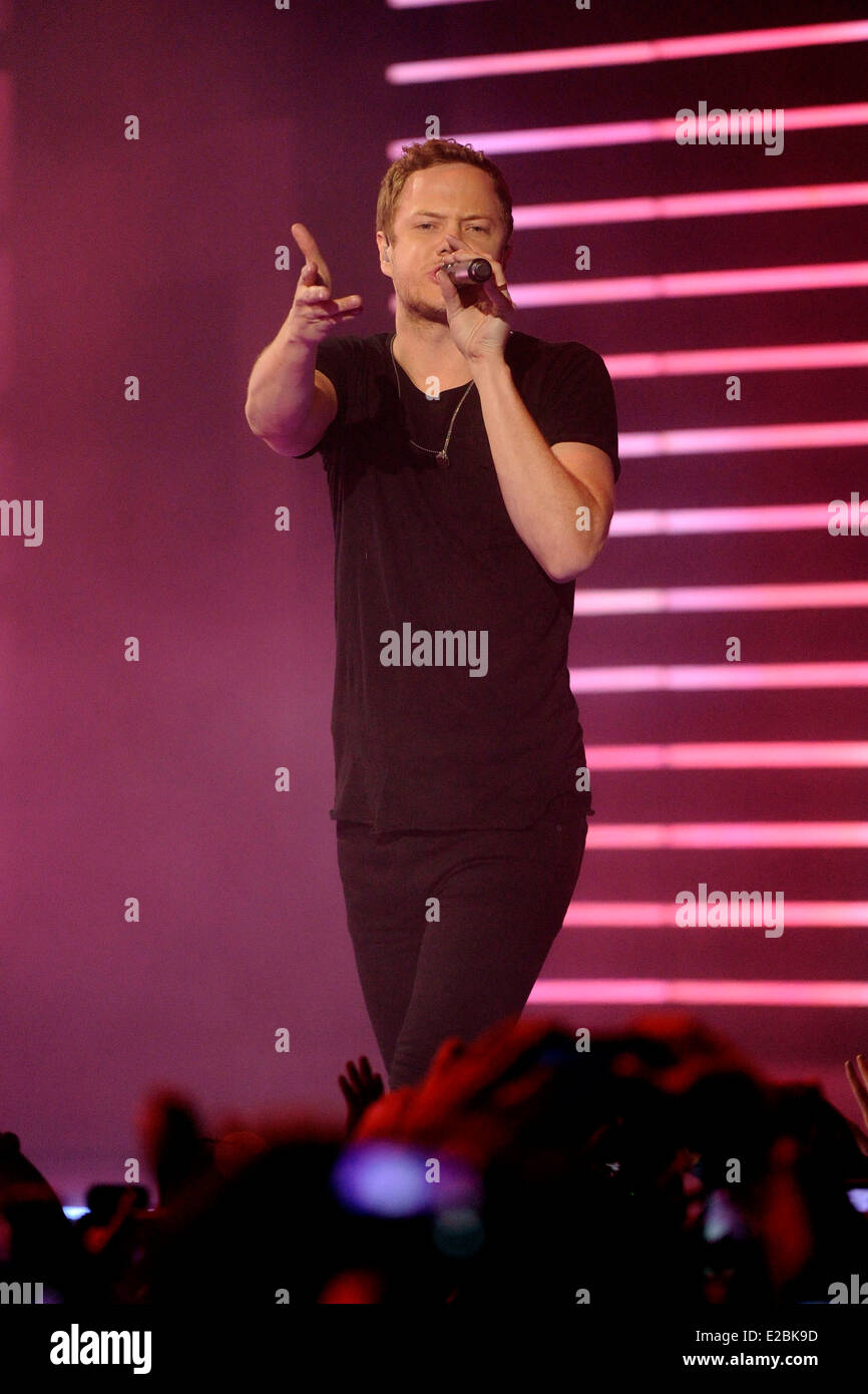 Imagine Dragons lead singer Dan Reynolds performs at the 2014 MuchMusic ...
