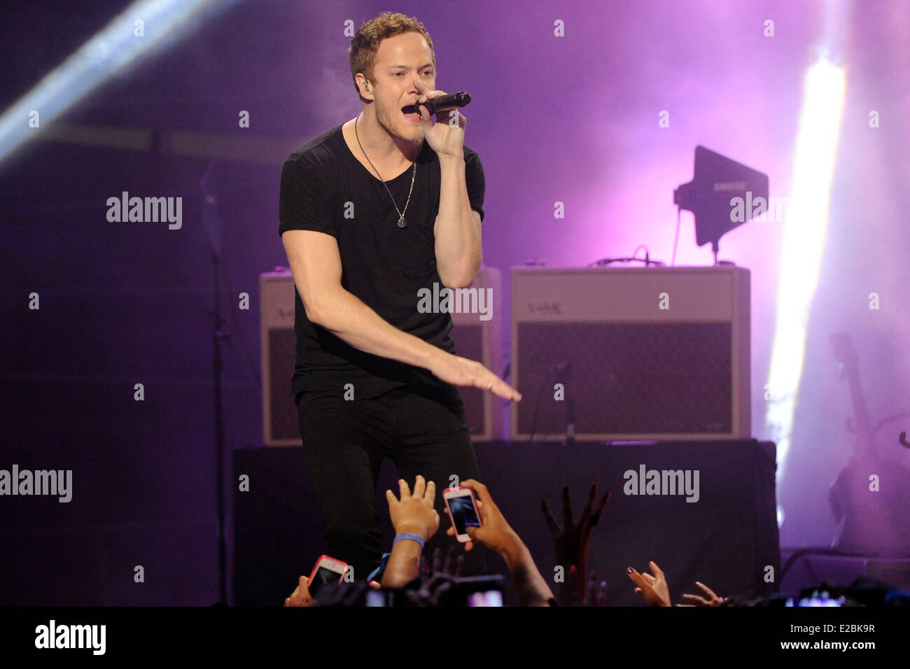Imagine dragons lead singer lead dan reynolds performs hi-res stock ...