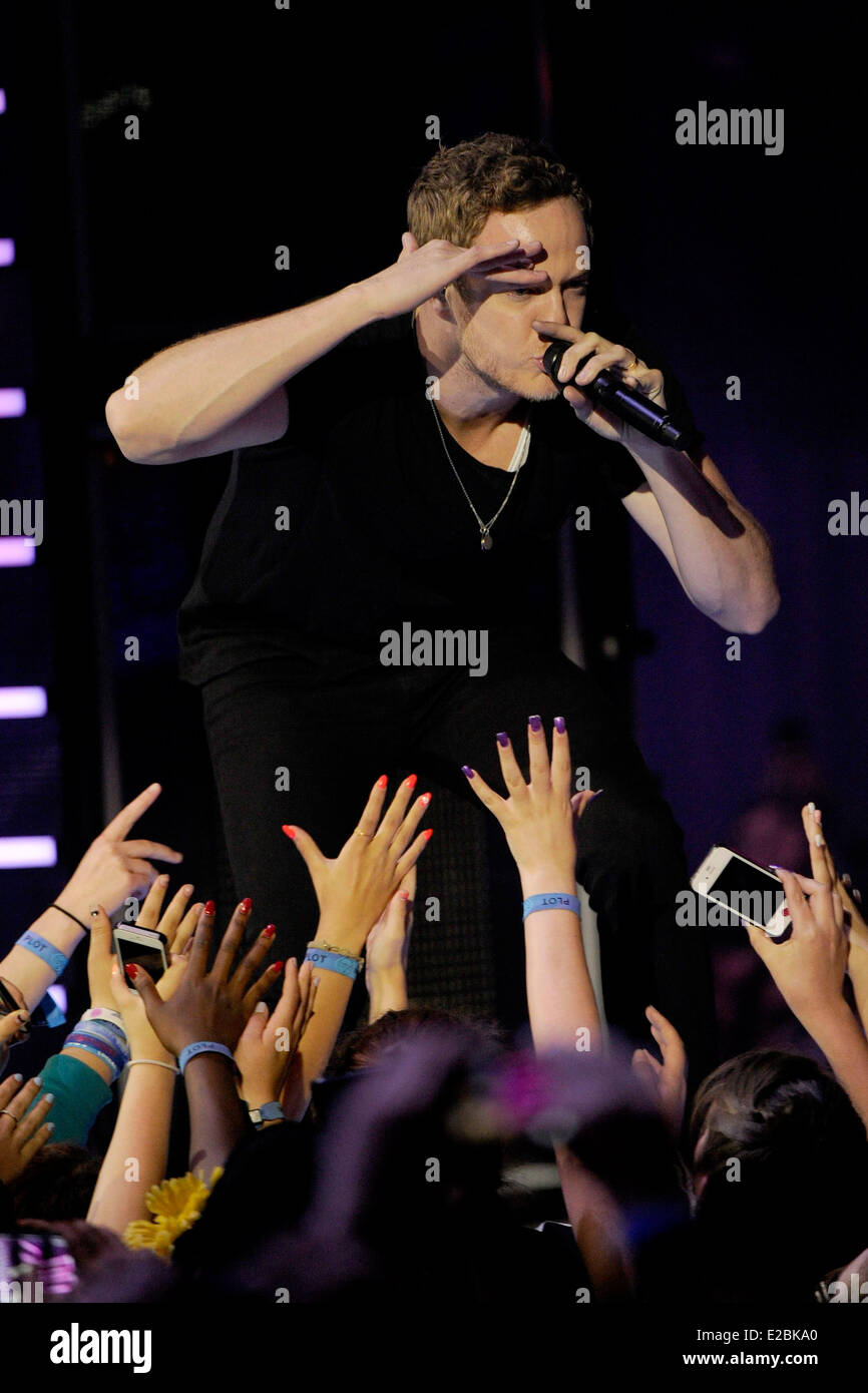 Imagine Dragons lead singer Dan Reynolds performs at the 2014 MuchMusic ...
